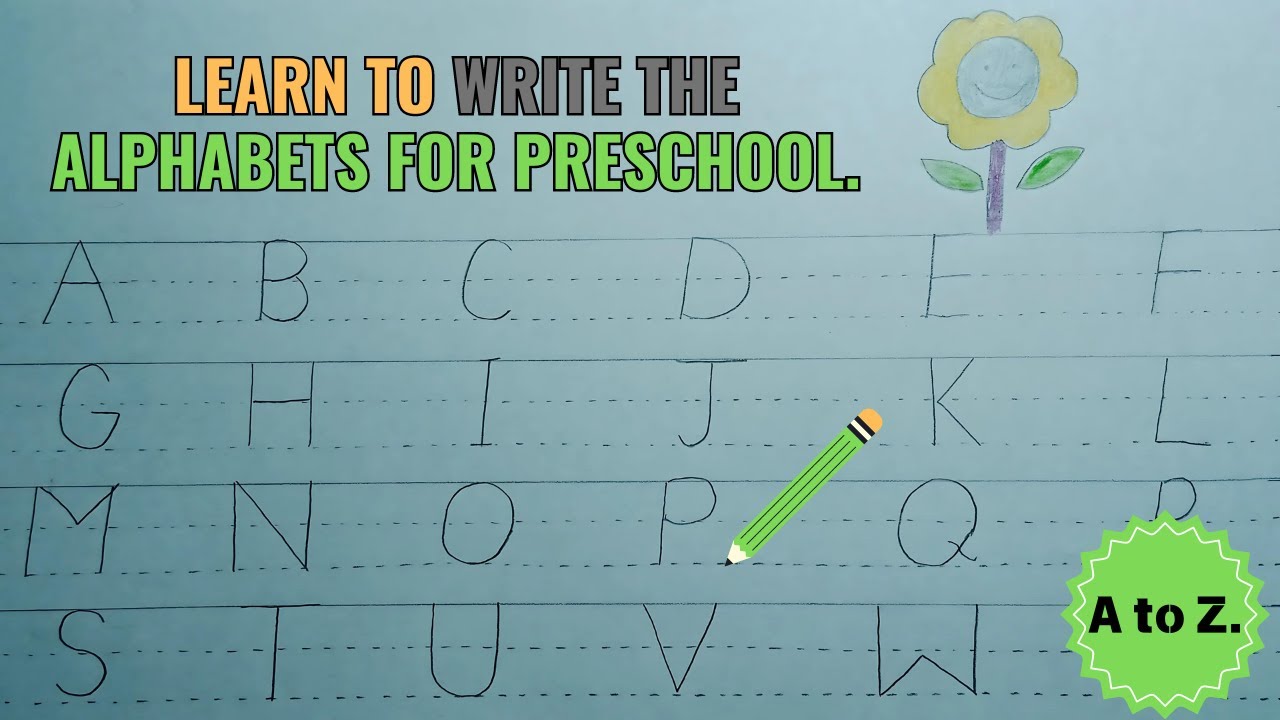 Trace the Alphabets with Pencil along with dotted lines | Simple drawing for kids