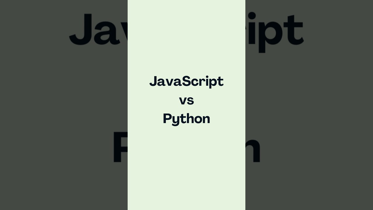 JavaScript vs Python #js #python #programming #code #shorts