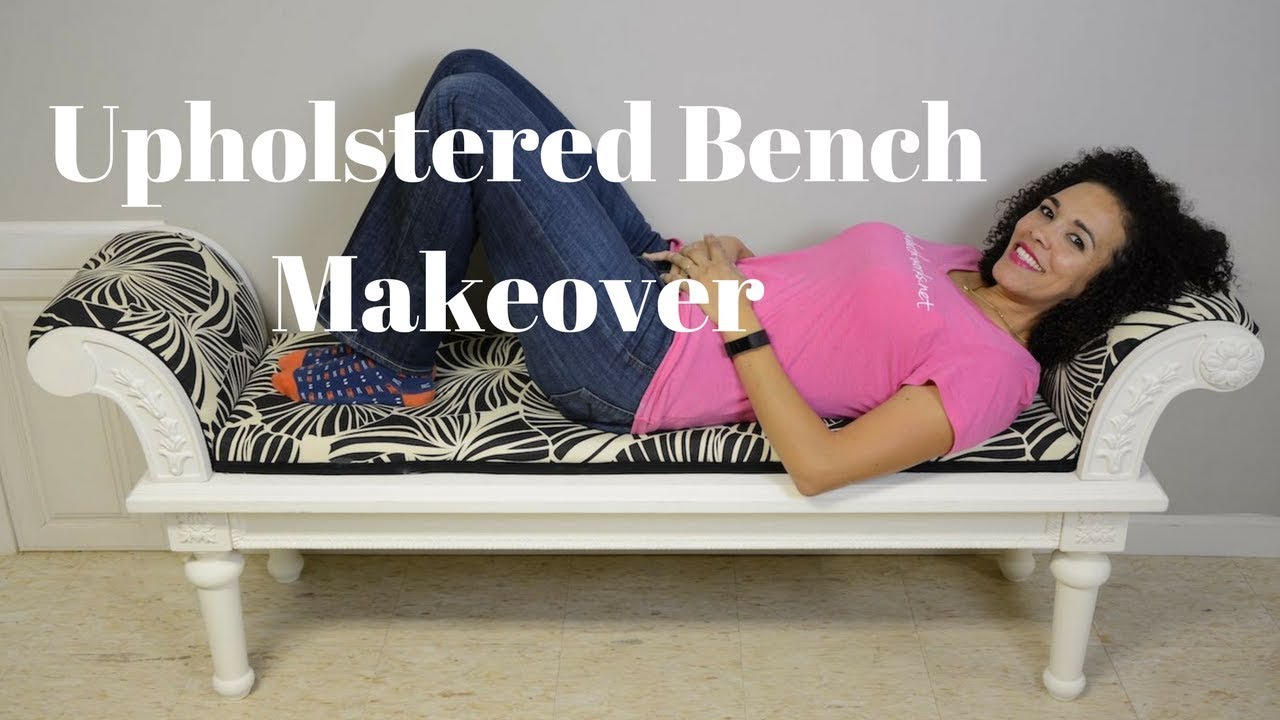 Reupholstered Bench Makeover: Furniture Makeovers - Thrift Diving