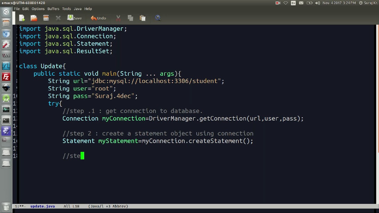 Java JDBC Tutorial 3 : Update Data In MySQL Database