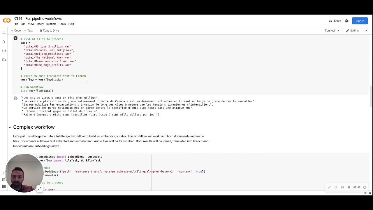 Run pipeline workflows