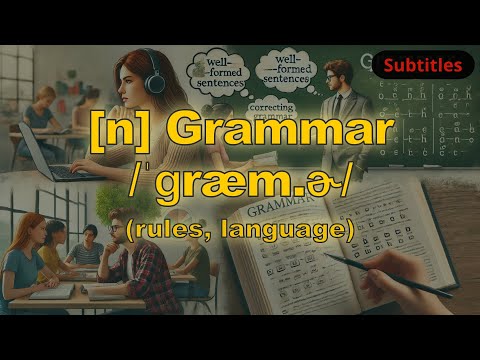 [n] Grammar meaning (rules, language) with 5 examples