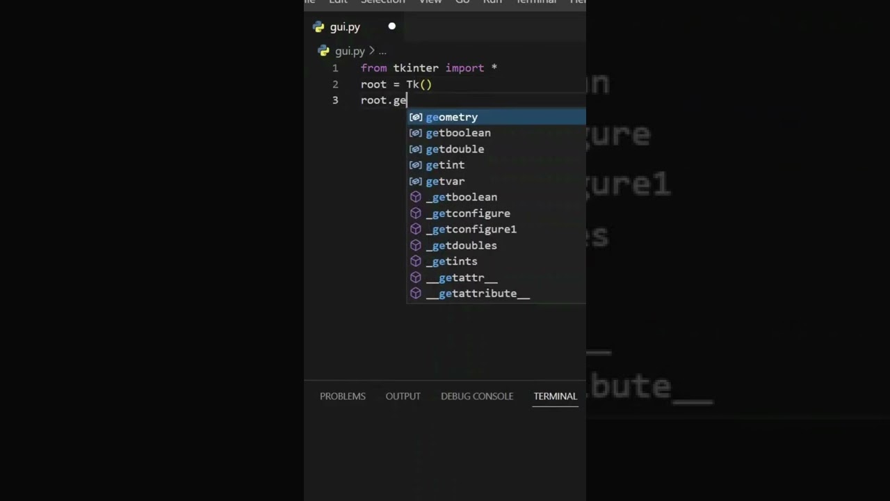 Creating the GUI application main window in python just in seconds.