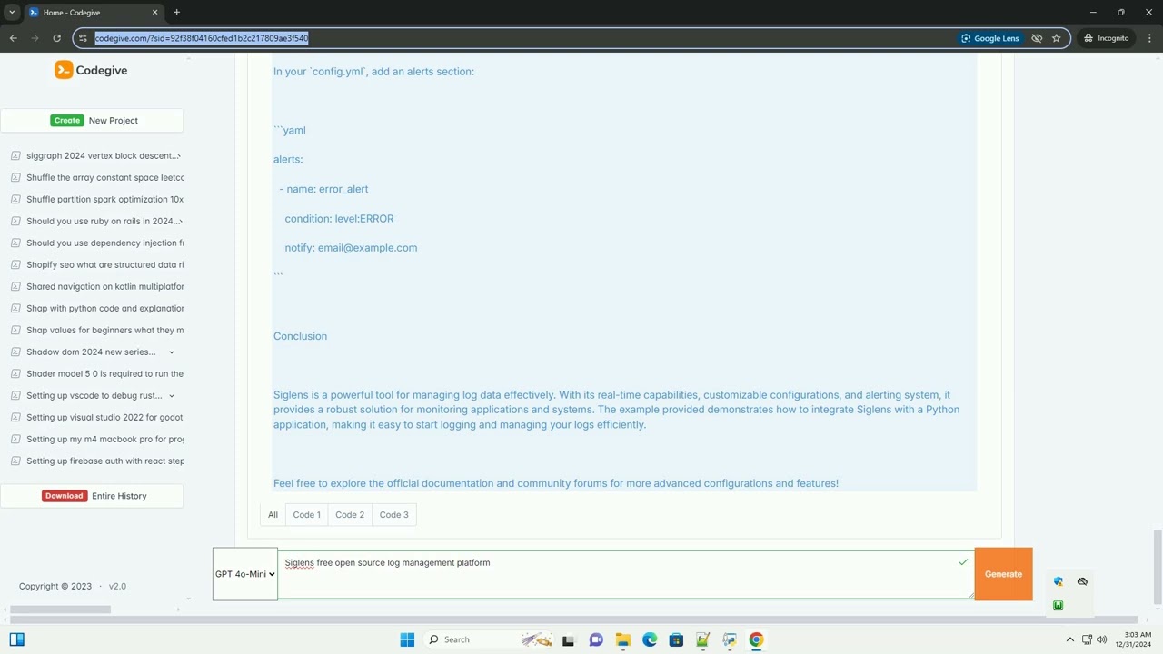 siglens free open source log management platform