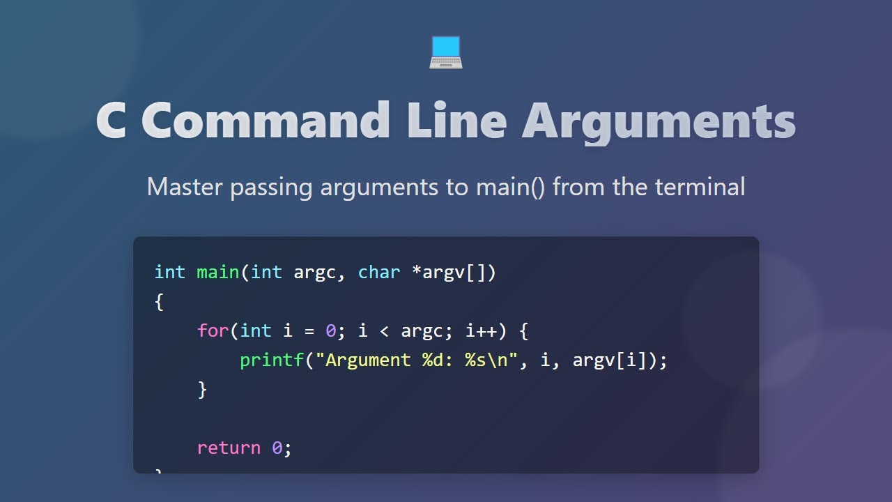 C Command Line Arguments: A Beginner's Guide