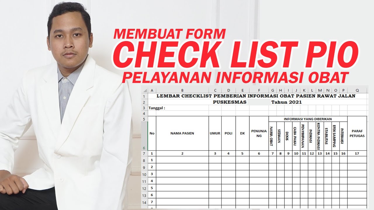 Membuat Form Check List PIO ( Pelayanan Informasi Obat)