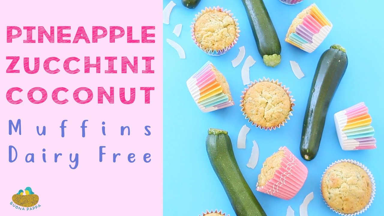 Tropical Pineapple Zucchini Coconut Muffins – Dairy Free