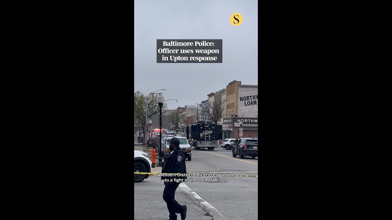 Baltimore Police officer uses weapon in Upton response