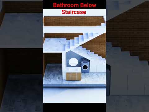 Bathroom Below Staircase ll Jeene Ke Niche Toilet Kaise Banaye ll #staircase #youtubeshorts