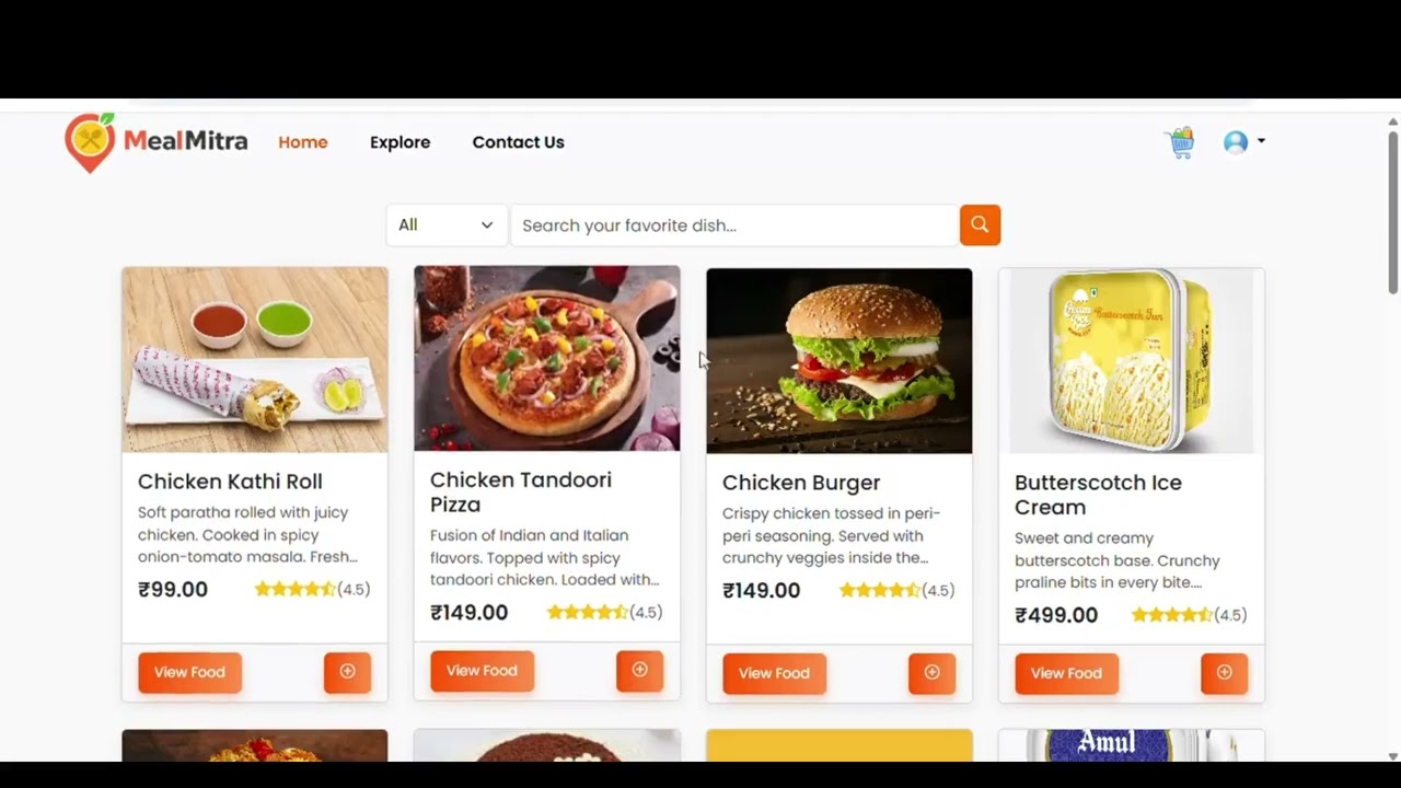 MealMitra – Full Stack Food Delivery Application