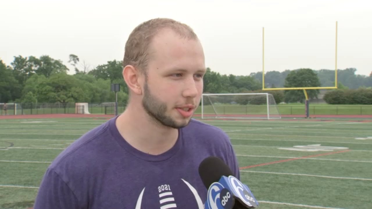 Plymouth Whitemarsh running back Luke Winterbottom back on the field after cancer diagnosis