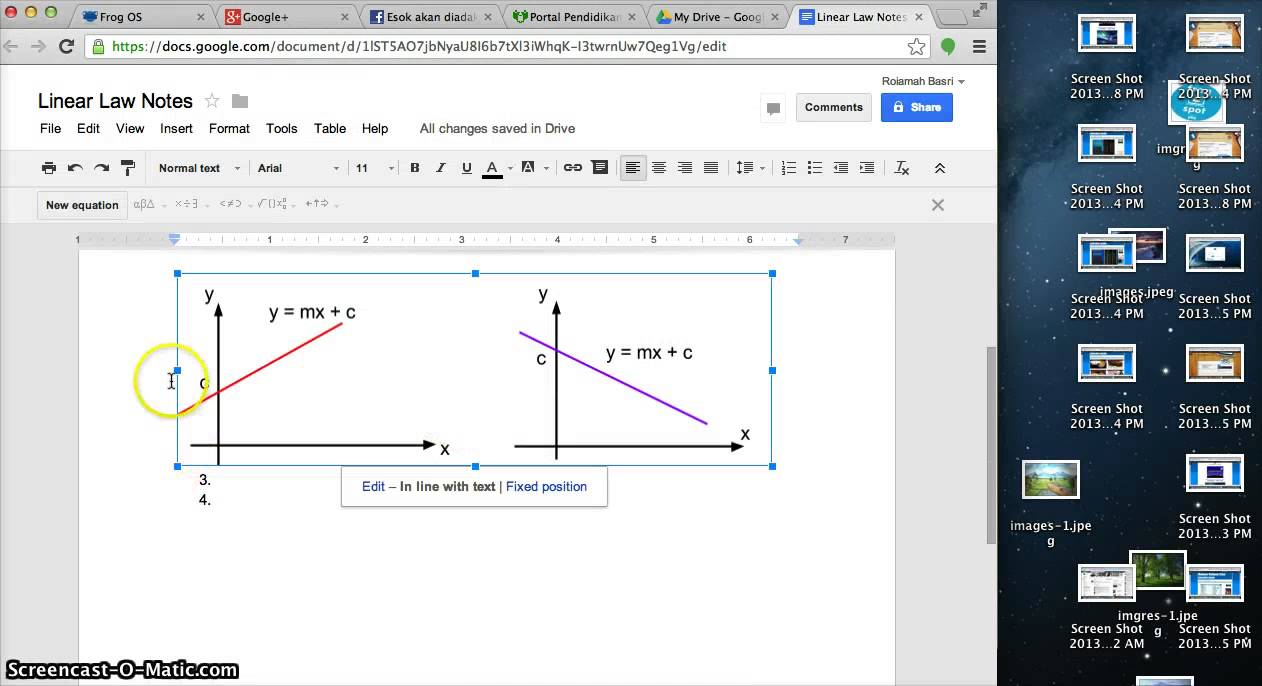 Panduan Nota google docs pada vle frog