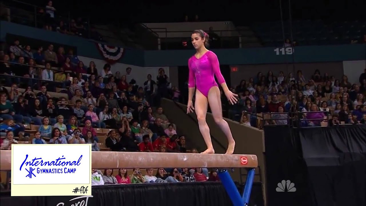 International Gymnastics Camp's #FlashbackFriday with Aly Raisman on beam