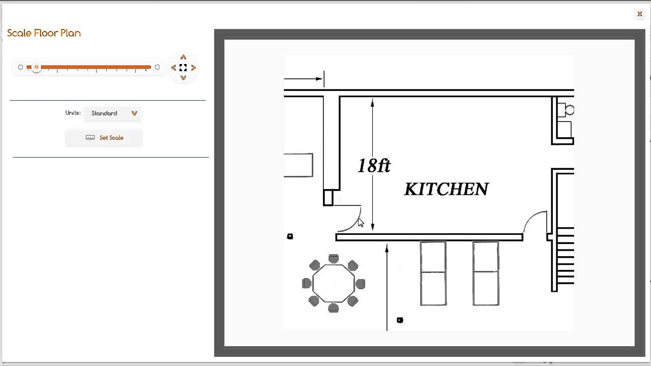 Upload and scaling floor plans