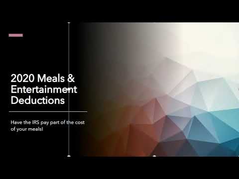 2020 Meals & Entertainment Deductions