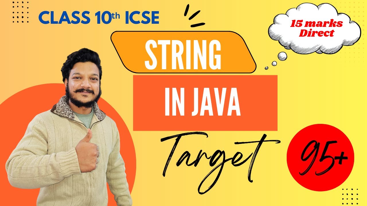 ICSE Computer Applications CLASS 10th | Learn ICSE Java Programming | String #strings