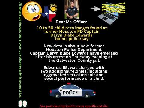 10 to 50 child p*rn images found at former Houston PD Captains home police say. #shorts #fyp #news