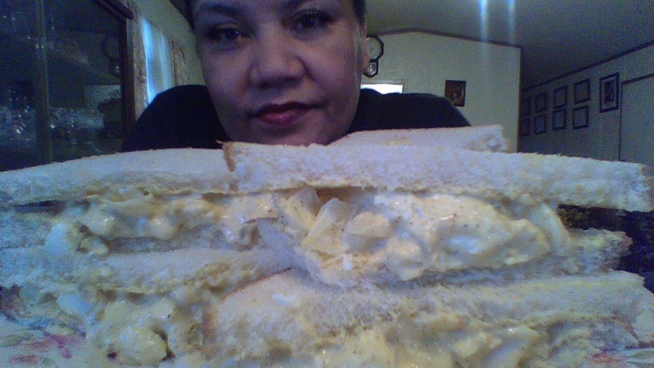 #Mukbang Egg Salad Sandwiches 💋 #valeats #먹방