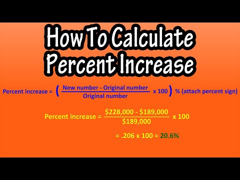 How To Find Or Calculate Percent, Percentage Increase - Formula For Percent, Percentage Increase