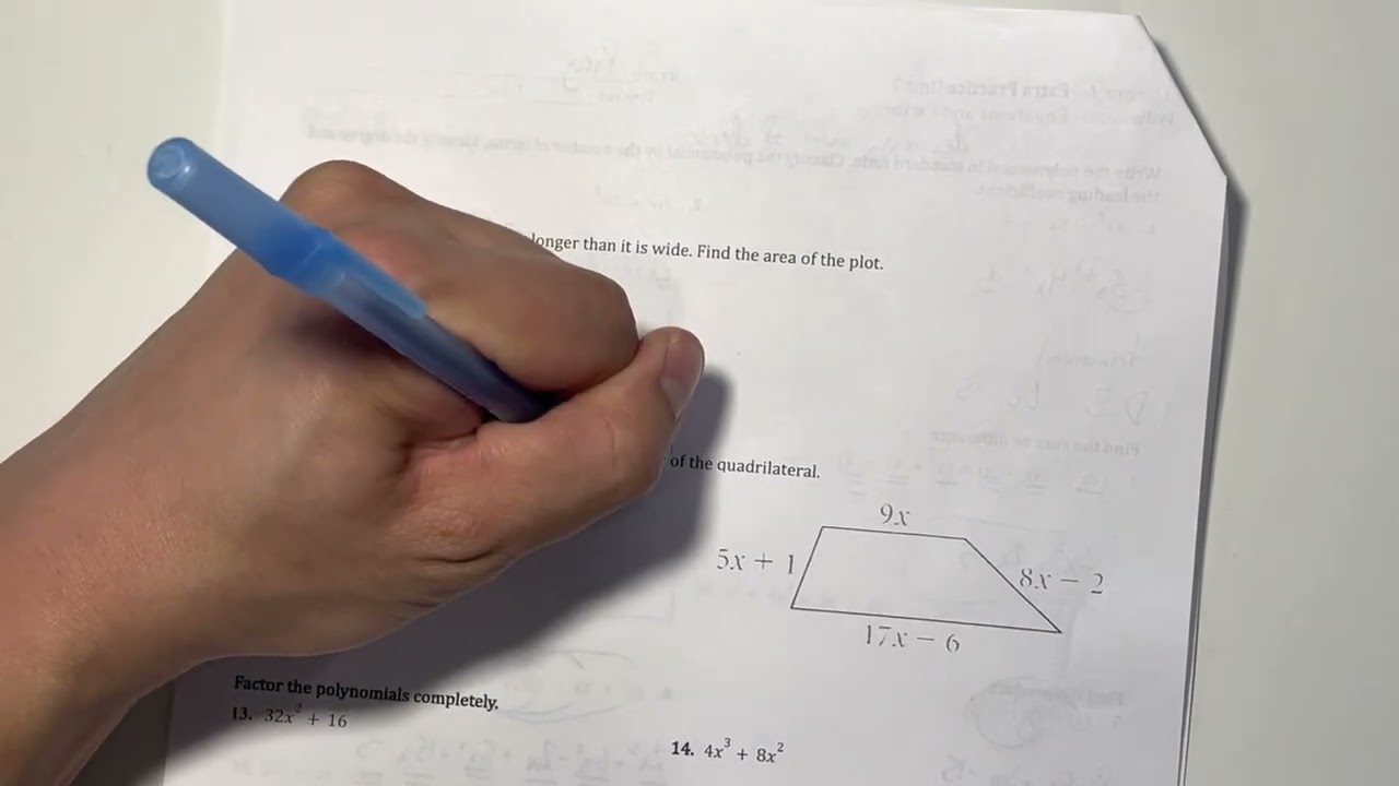 Chapter 7 Study Guide - Polynomials