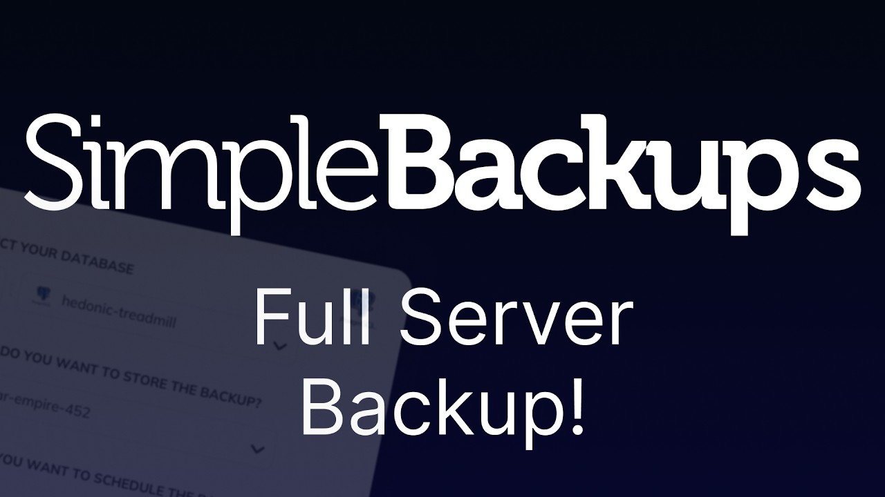 Backup your entire server with SimpleBackups