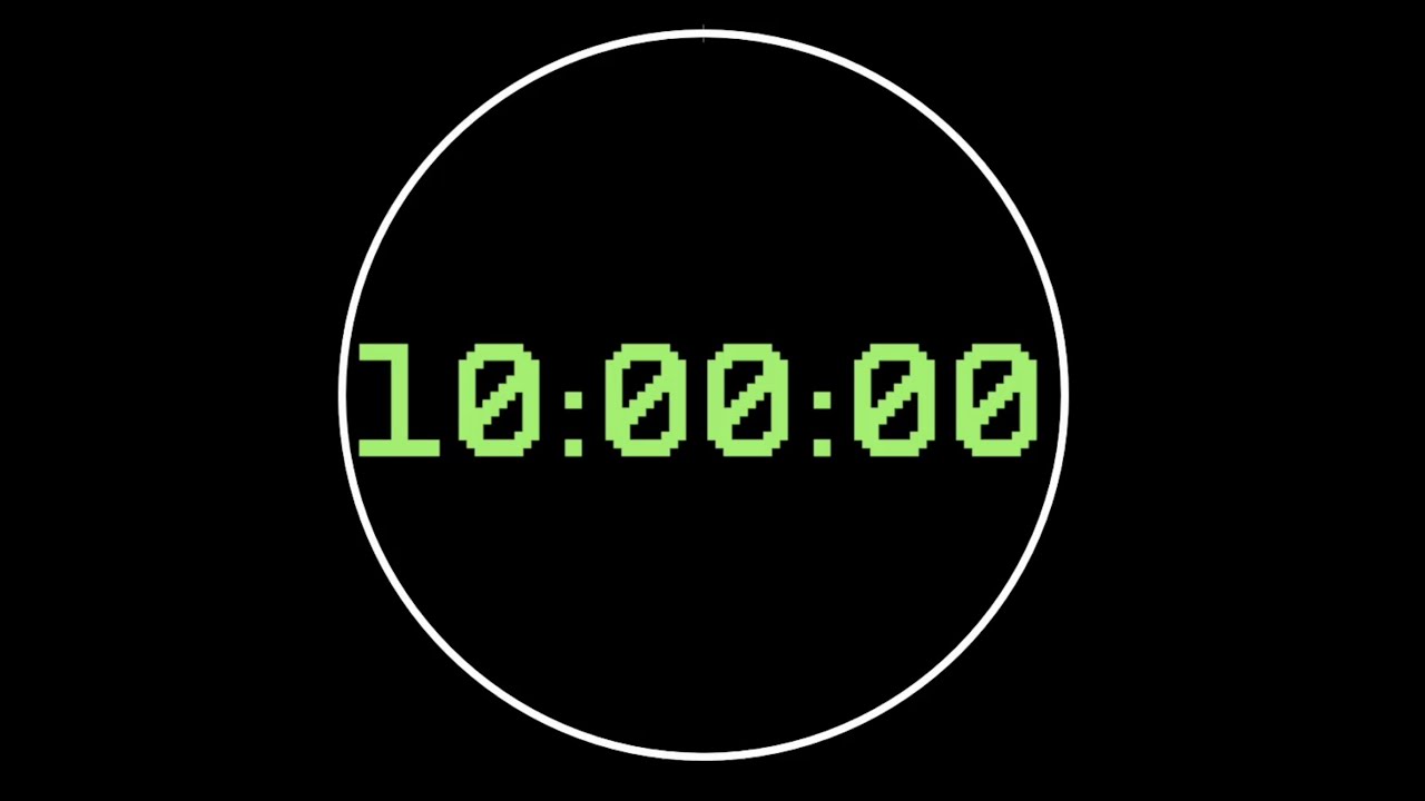 10 HOUR - COUNTDOWN TIMER - WITH CLOCK ANIMATION - HD