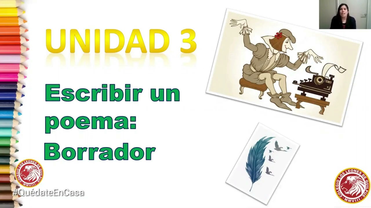 ESCRIBIR UN POEMA: BORRADOR - LENGUAJE 5º BÁSICO