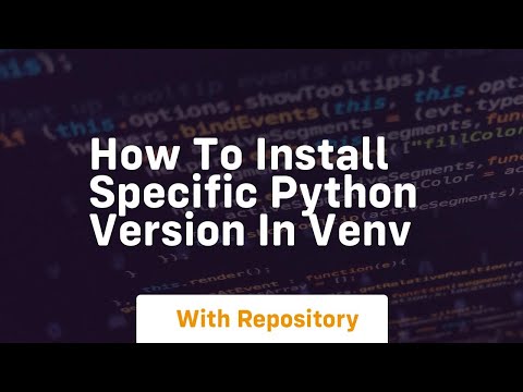 how to install specific python version in venv