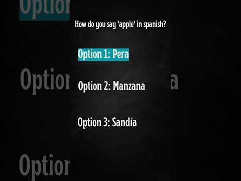 How do you say 'apple' in Spanish🇪🇸?