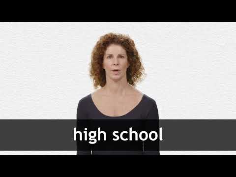 How to pronounce HIGH SCHOOL in American English