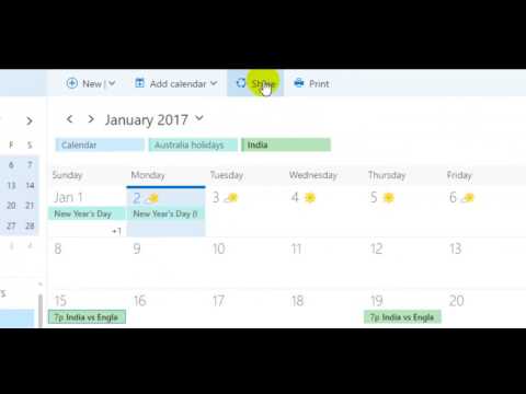 How to share your calendar in outlook webmail 365