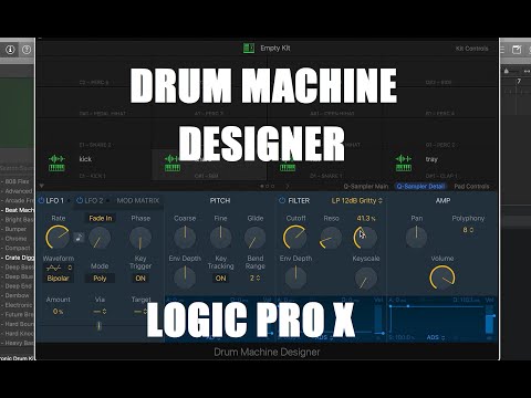 How To Use Drum Machine Designer in Logic Pro X 10.5 w/ Akai MPK Mini Mk3 | Nefertiti Gold
