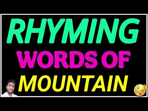 Mountain rhyming words | mountain ka rhyming word kya hai | 5 Rhyming word of mountain