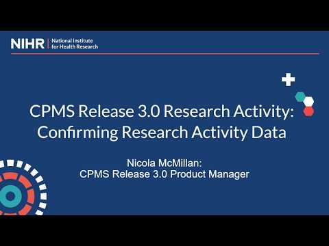 Confirming research activity in CPMS