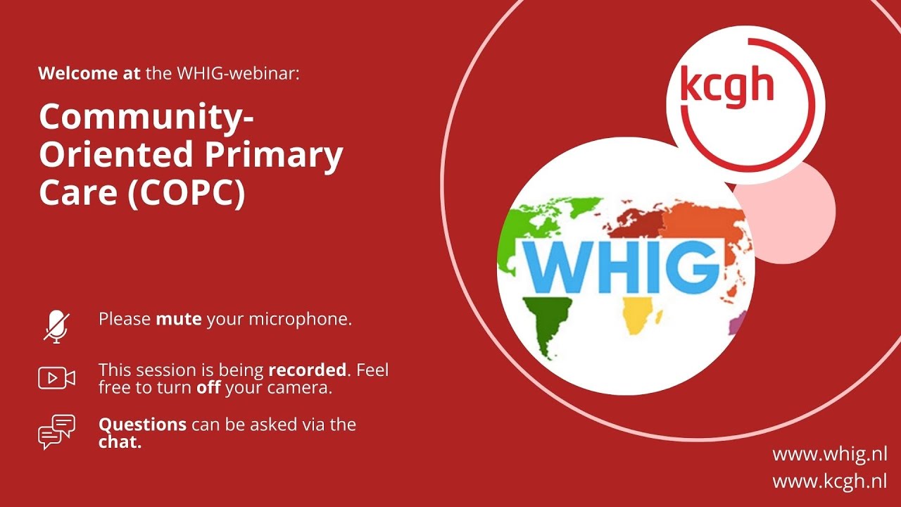 WHIG Webinar #2: Community-Oriented Primary Care (COPC)