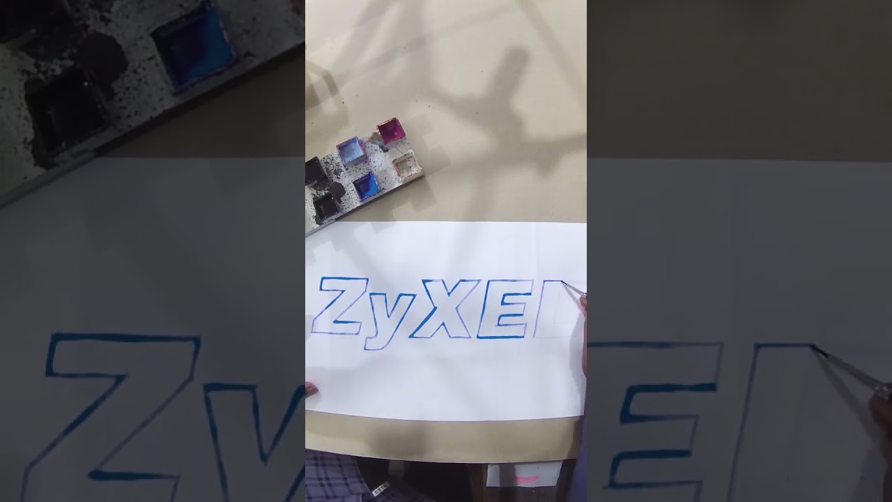How to draw the Zyxel logo #Shorts