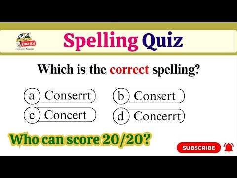 Spelling Quiz: Spell It Right! - The English Spelling Challenge #1