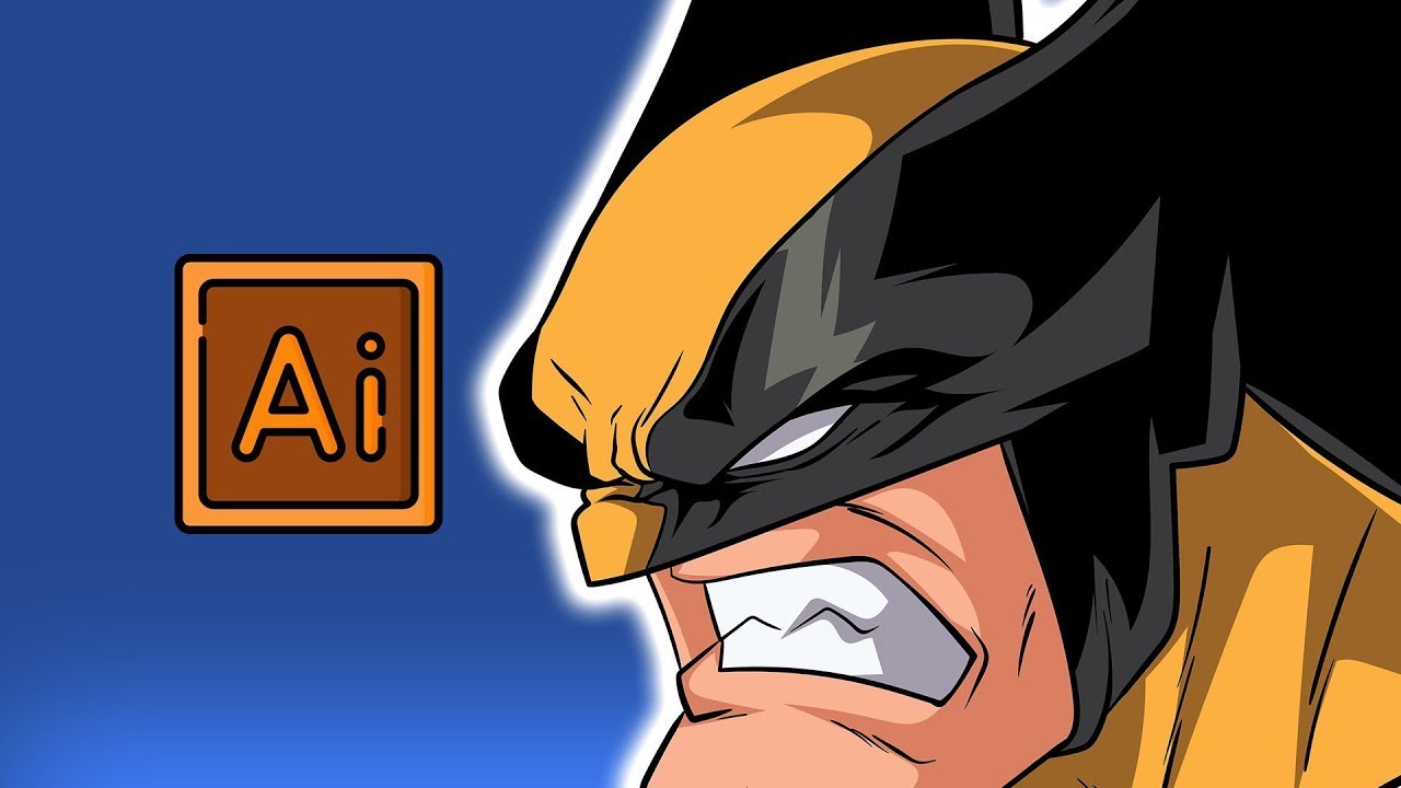 Freestyle Adobe Illustrator Wolverine #nftart #characterdesign #vectorart #vector