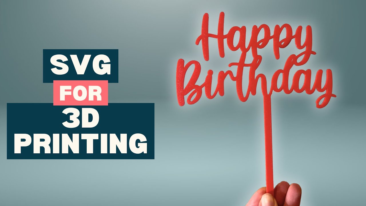 SVG File for 3D Printing (easy beginner tutorial) | Cake Topper