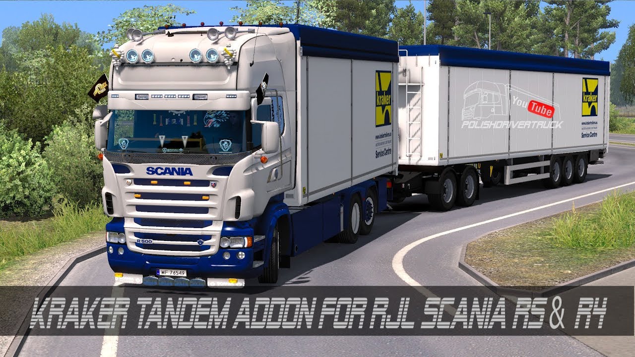 Kraker Tandem addon for RJL Scania rs&r4 by Kast - ETS 2