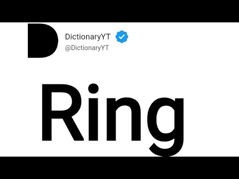 Ring Meaning in English