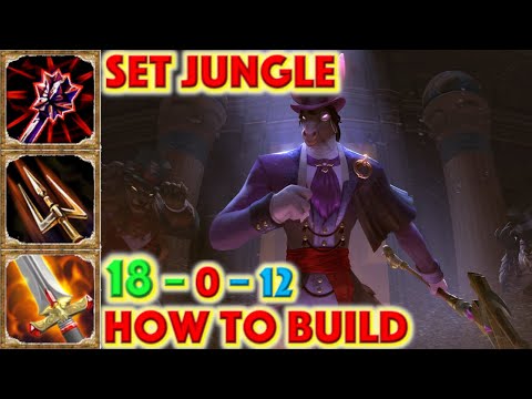 SMITE HOW TO BUILD SET - Skin Showcase SIR SANDINGTON SET + Set Jungle Build (Conquest) + Set Guide