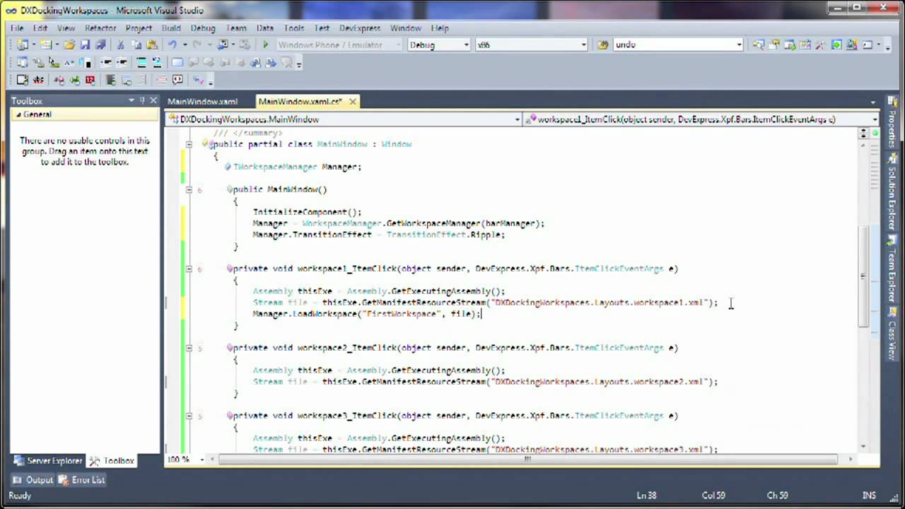 WPF Workspace Manager -- Getting Started