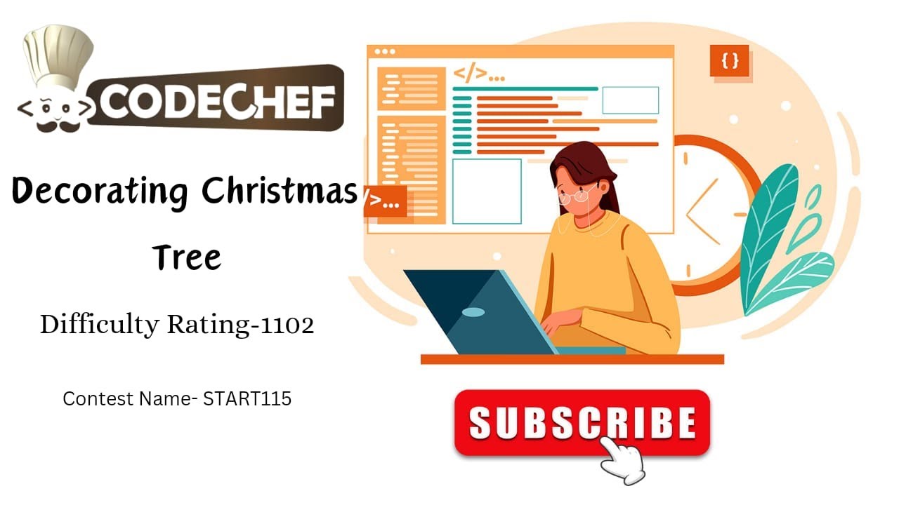 Decorating Christmas Tree || Practice Coding Problem  CodeChef with explanation