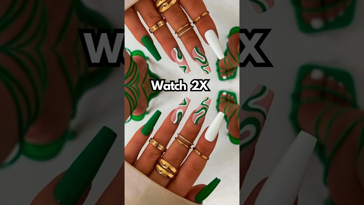 Which GREEN nails are your favorite? 🤩 #viral #preppy #fyp #acrylicnails