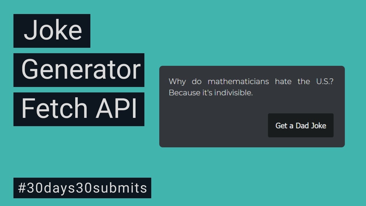 Random Joke Generator | JavaScript Fetch API