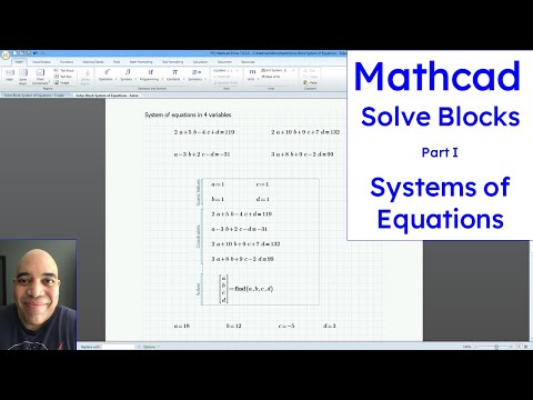 PTC Mathcad Prime - Solve Blocks - Part 1 - Solving a System of Equations