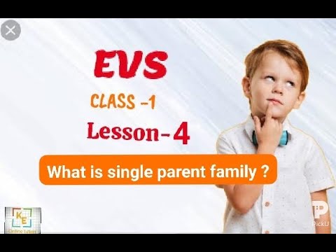 What is single parent family?Evs class 1