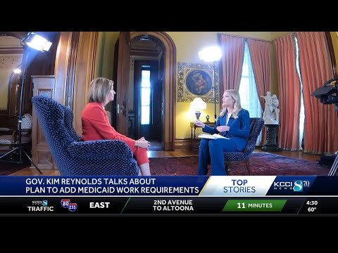 Iowa Gov. Kim Reynolds talks Medicaid work requirements with KCCI's Amanda Rooker