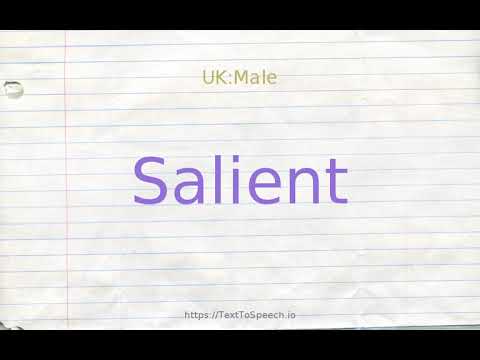How to pronounce salient